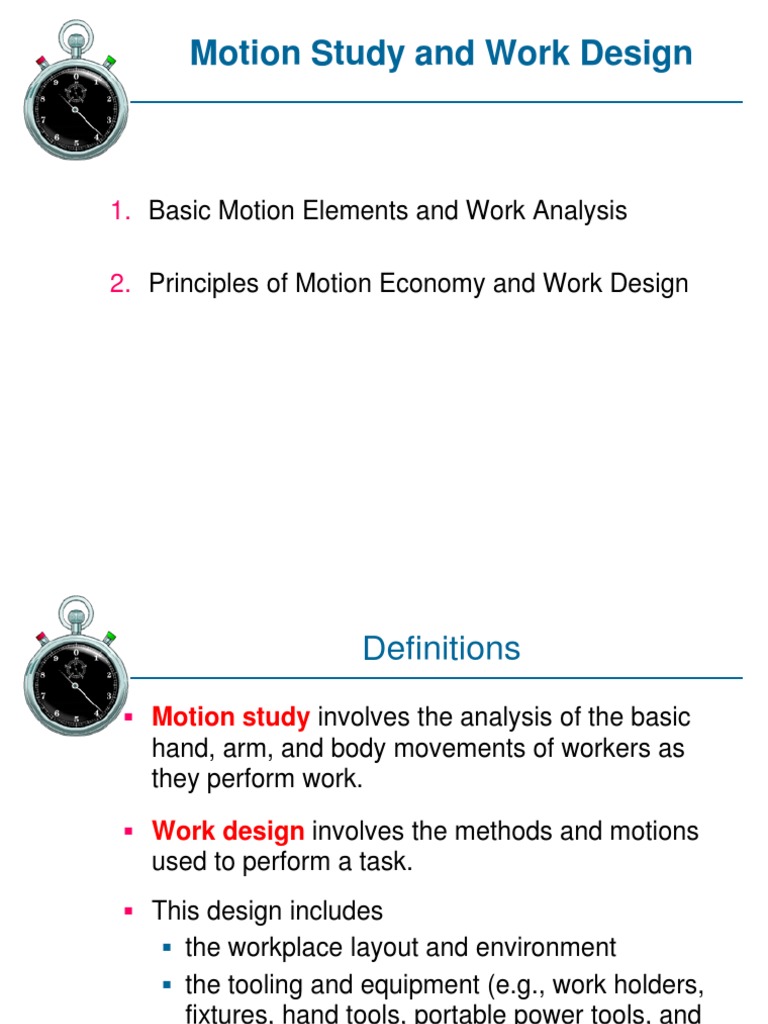 Principles of Motion Study Analysis | PDF | Printed Circuit Board ...