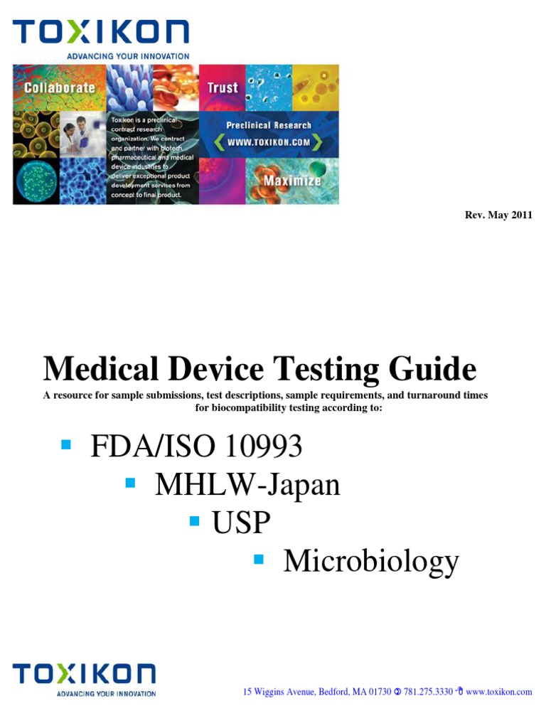 Medical Device Testing Guide | PDF | Pathology | Histology
