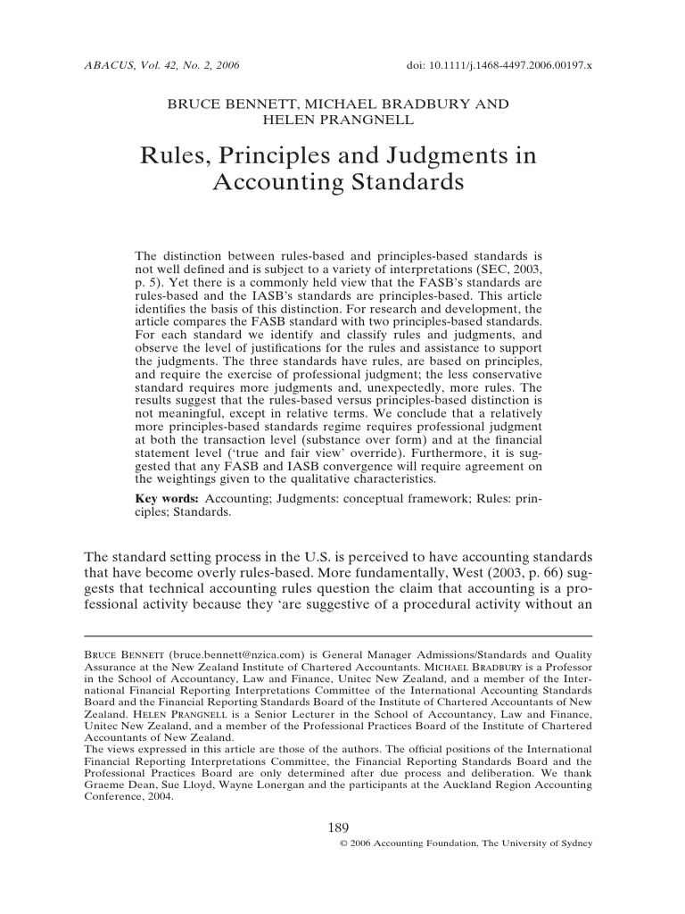 Bennett, Bradbury and Prangnell (2006) - Rules, Principles and ...