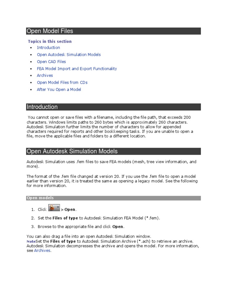Open Model Files | PDF | Computer Aided Design | Autodesk