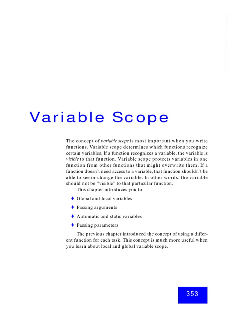 Variable Scope: Example | PDF | Parameter (Computer Programming) | Subroutine