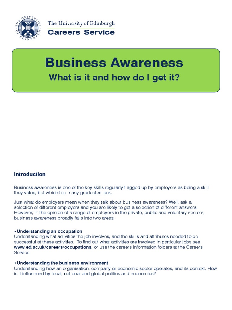 Understanding Business: A Guide to Developing Strong Business Awareness ...