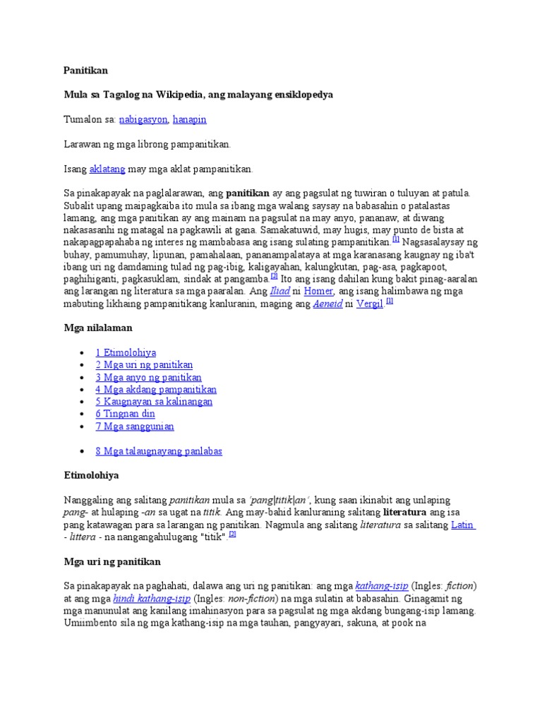 Panitikan | PDF