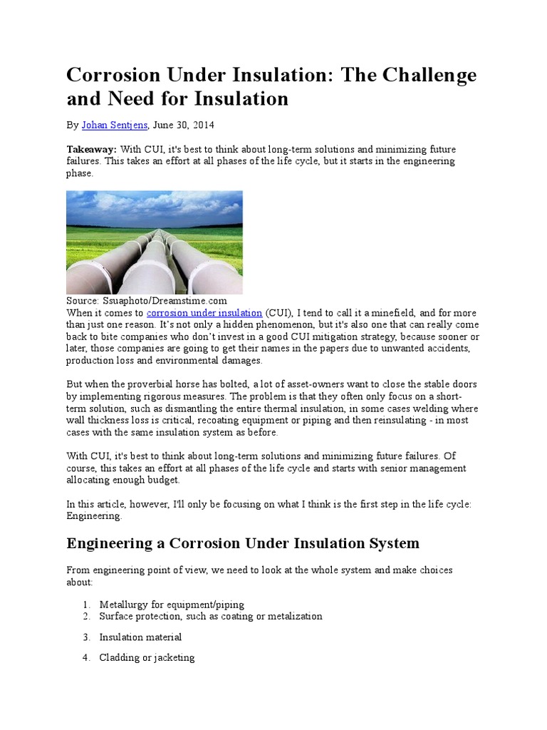 Corrosion Under Insulation | PDF