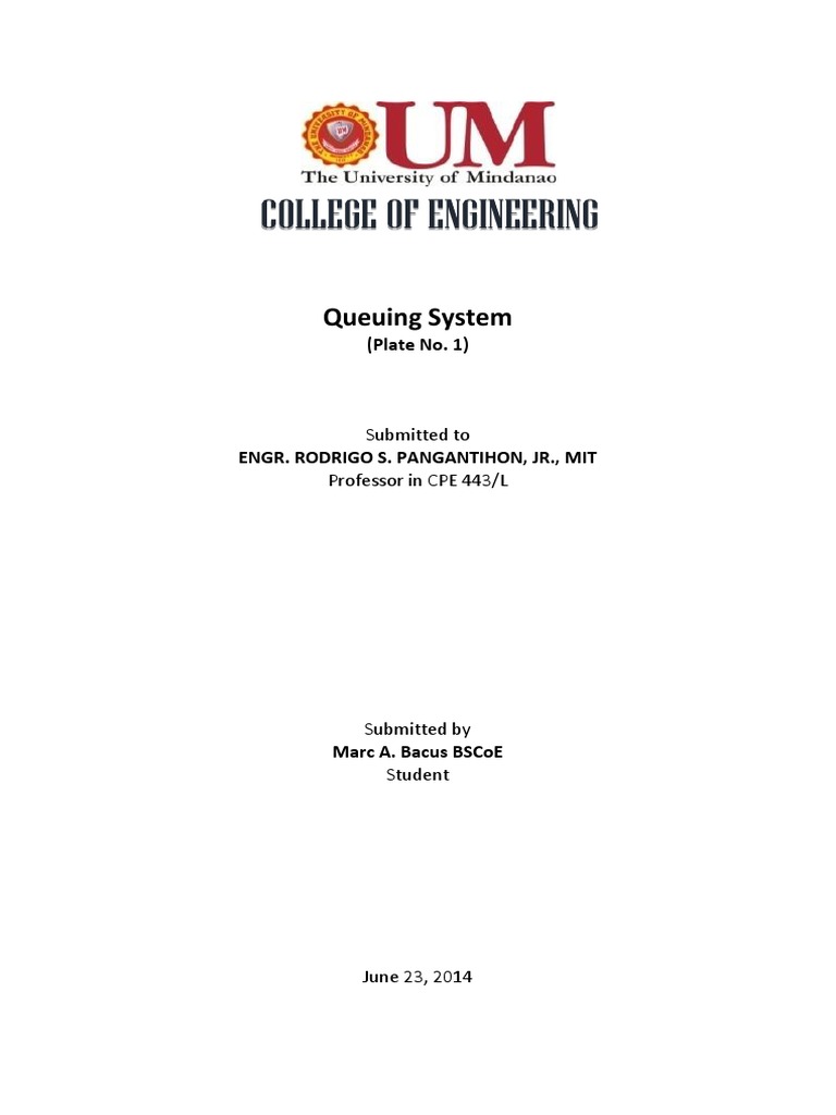 Queuing System | PDF | Electrical Circuits | Electronic Circuits