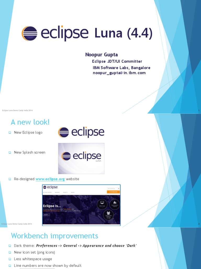 Eclipse Luna 4.4 Features Overview | PDF | Anonymous Function | Class ...