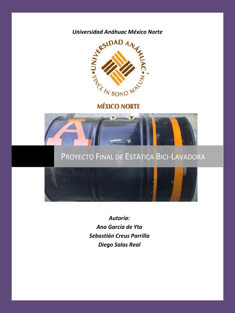 Proyecto Final Estatica | PDF | Lavadora | Industrias