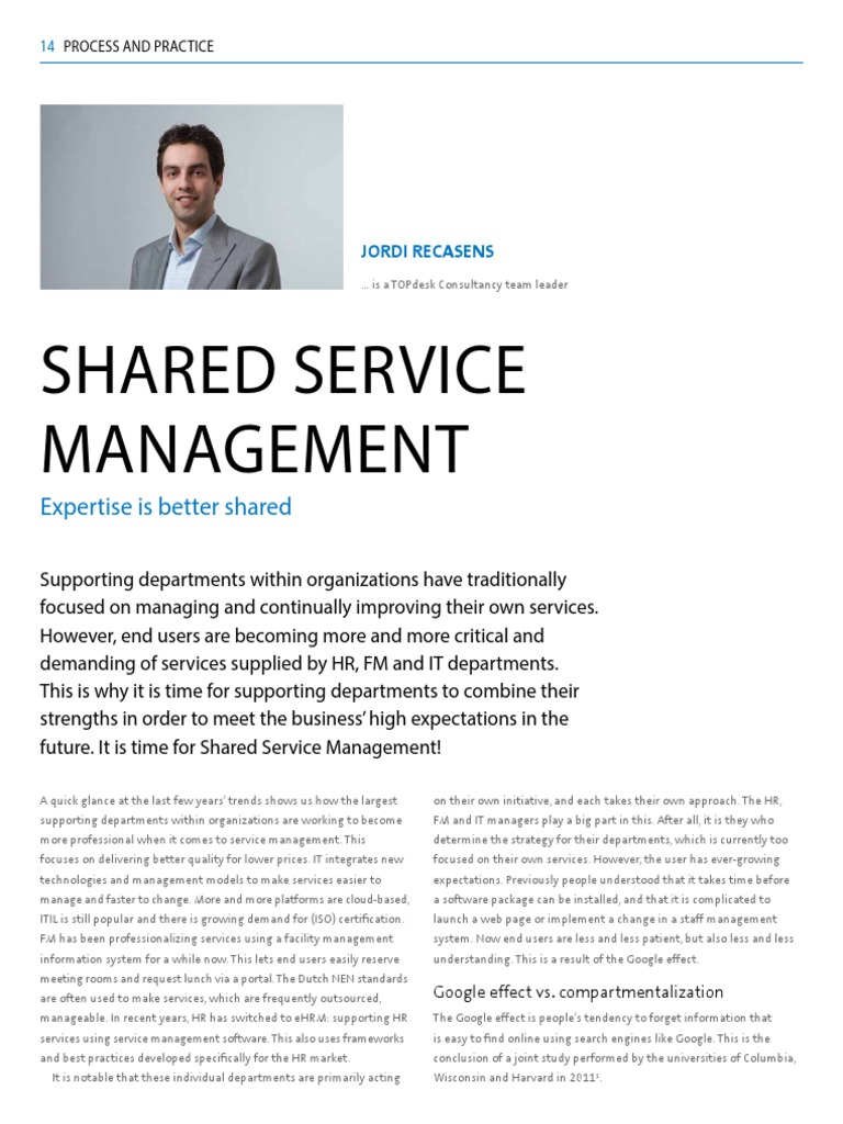 Shared Service Management | PDF | Google | Strategic Management