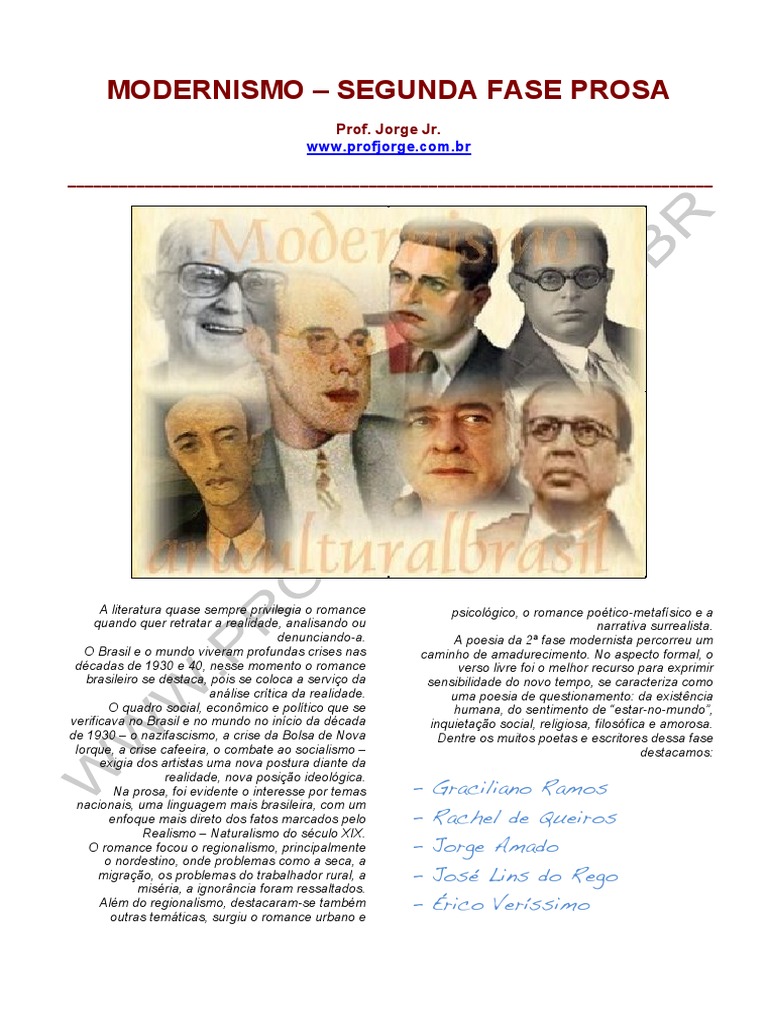 Modernismo Segunda Fase Prosa | PDF | História