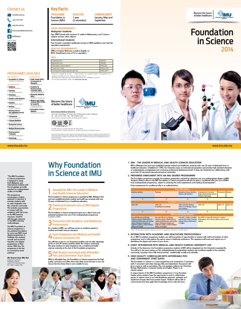 Foundation in Science: Key Facts | PDF | Academic Degree ...