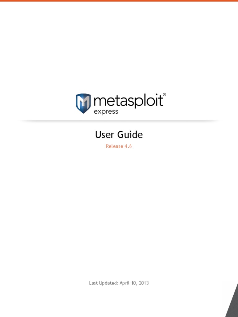 Metasploit User Guide Pdf Exploit Computer Security Cyberwarfare