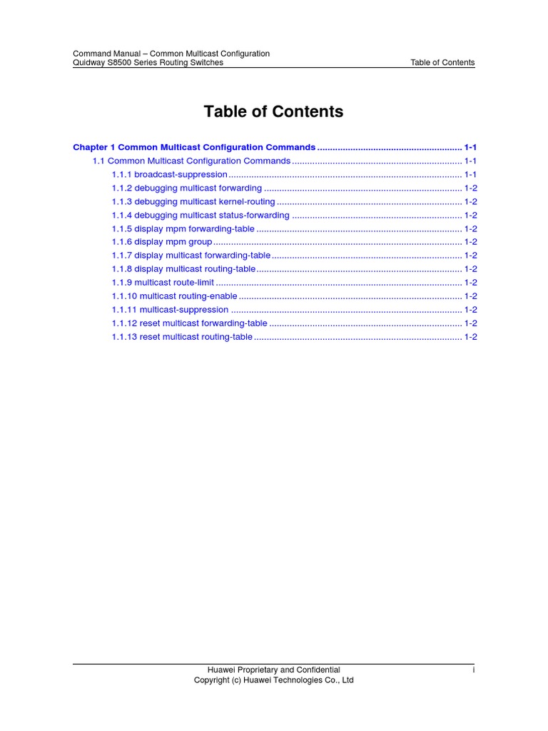 01-Common Multicast Configuration Commands | PDF | Ip Address | Multicast
