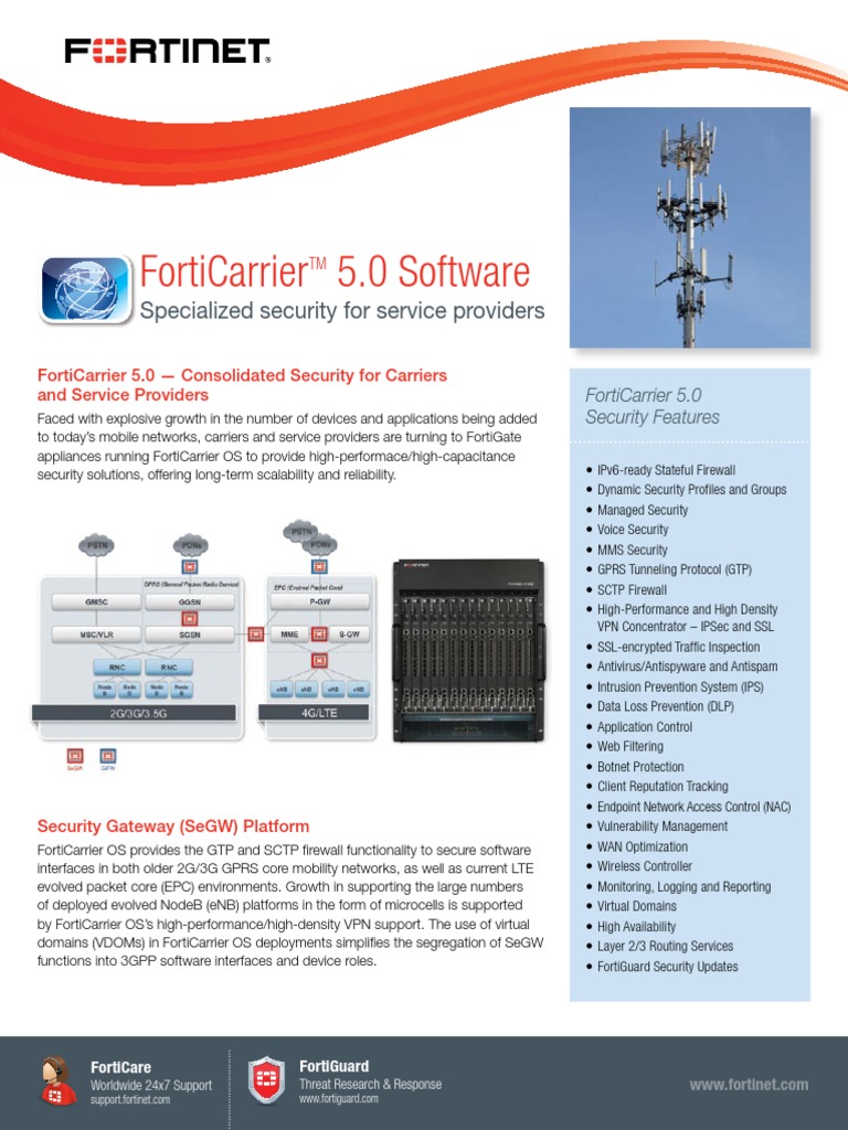 Forticarrier 5.0 Software: Specialized Security For Service Providers | PDF | Session Initiation ...