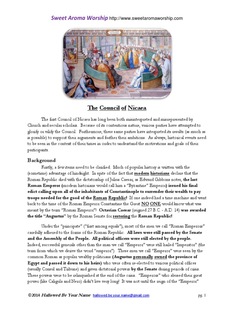 The Council of Nicaea | PDF | Arianism | Constantine The Great