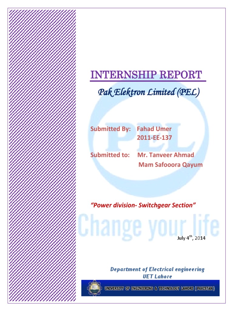 PEL Internship Report (Power Division, Switch-Gear, Unit 1) | PDF ...