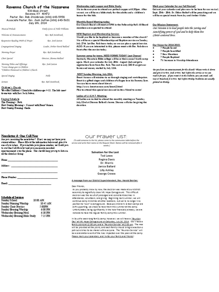 Rav Naz Bulletin | PDF | Christian Behaviour And Experience | Christian ...