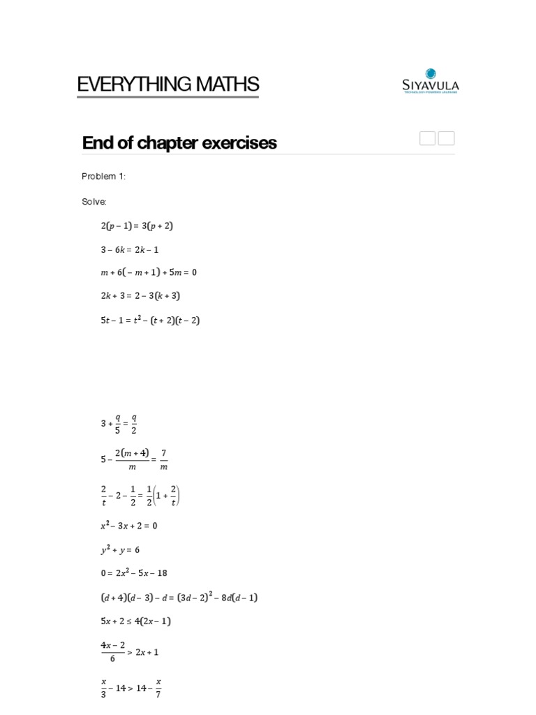 Math Problem Solving Exercises | PDF | Speed | Equations