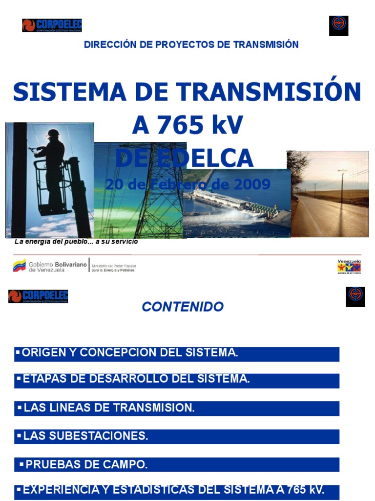 EDELCA - Proyectos de EHV | PDF | Subestacion electrica | Línea de ...