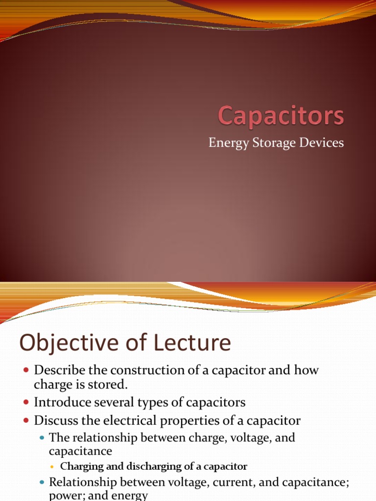 Understanding Capacitors and Energy Storage | PDF