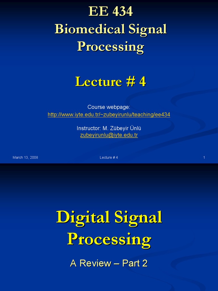 Biomedical Signal Processing Pdf Discrete Fourier Transform