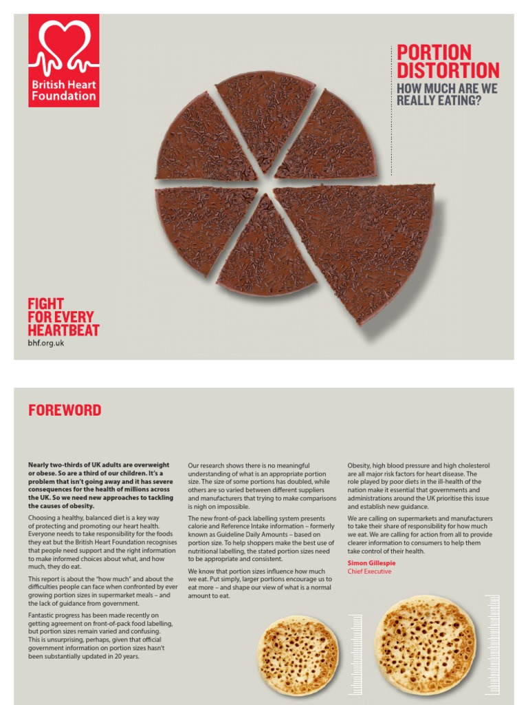 BHF Portion Distortion Oct2013 | PDF | Cardiovascular Diseases | Nutrition