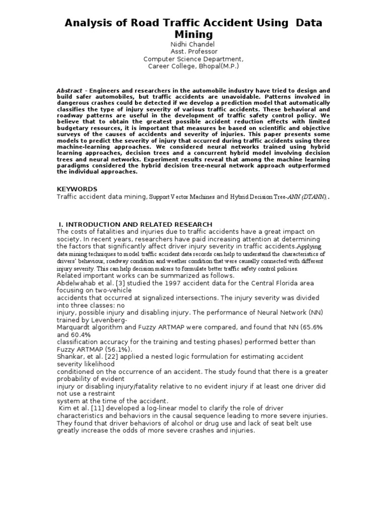 Paper Updated | PDF | Support Vector Machine | Traffic Collision