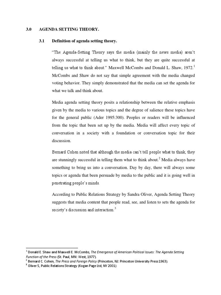 Understanding Agenda-Setting Theory | PDF | Framing (Social Sciences ...