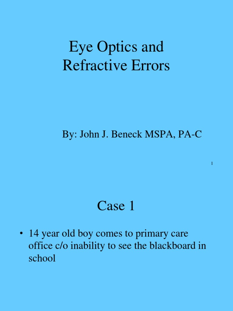 Understanding Refractive Errors in Vision | PDF | Visual Acuity | Cornea