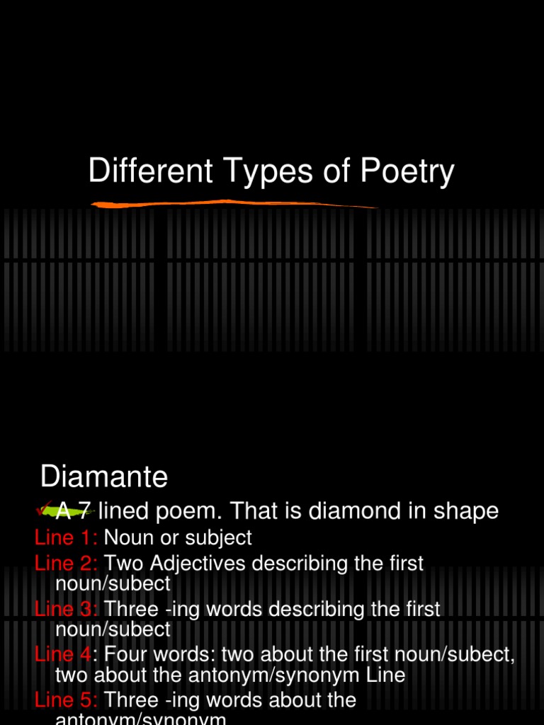 Types of Poetry | PDF | Rhyme | Poetry