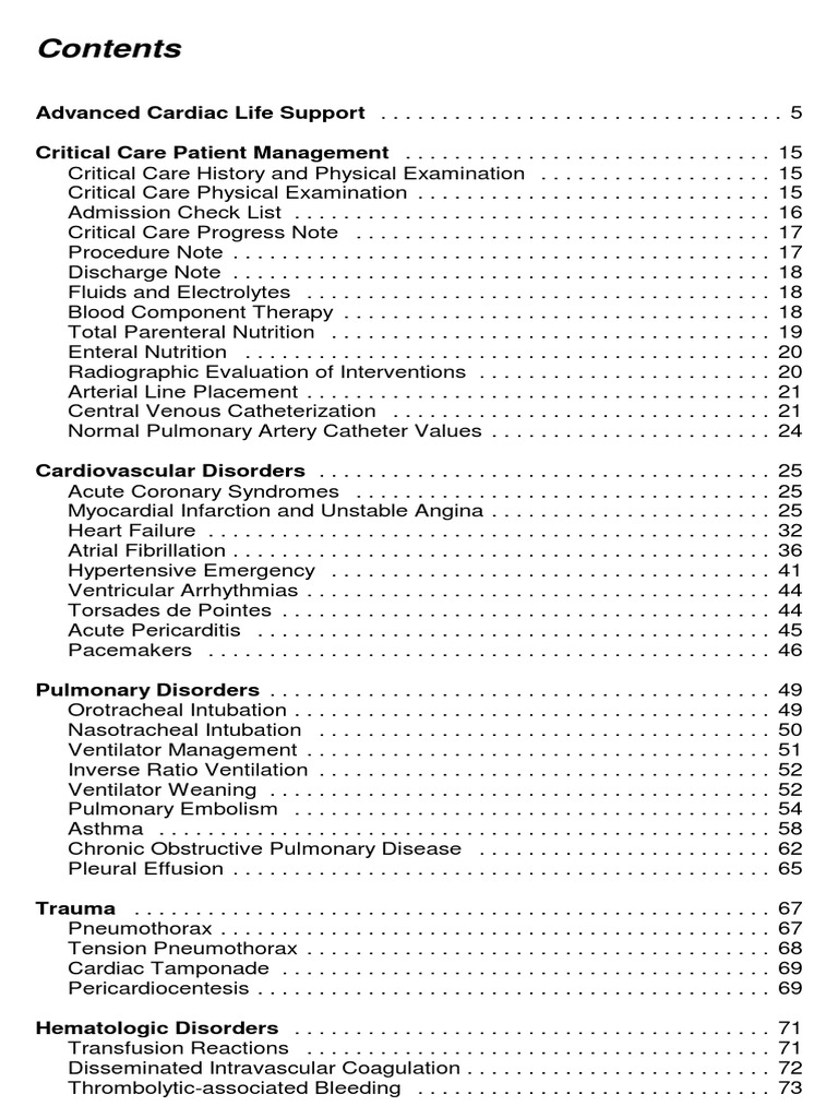 Comprehensive Critical Care Guide | PDF | Angina Pectoris | Platelet