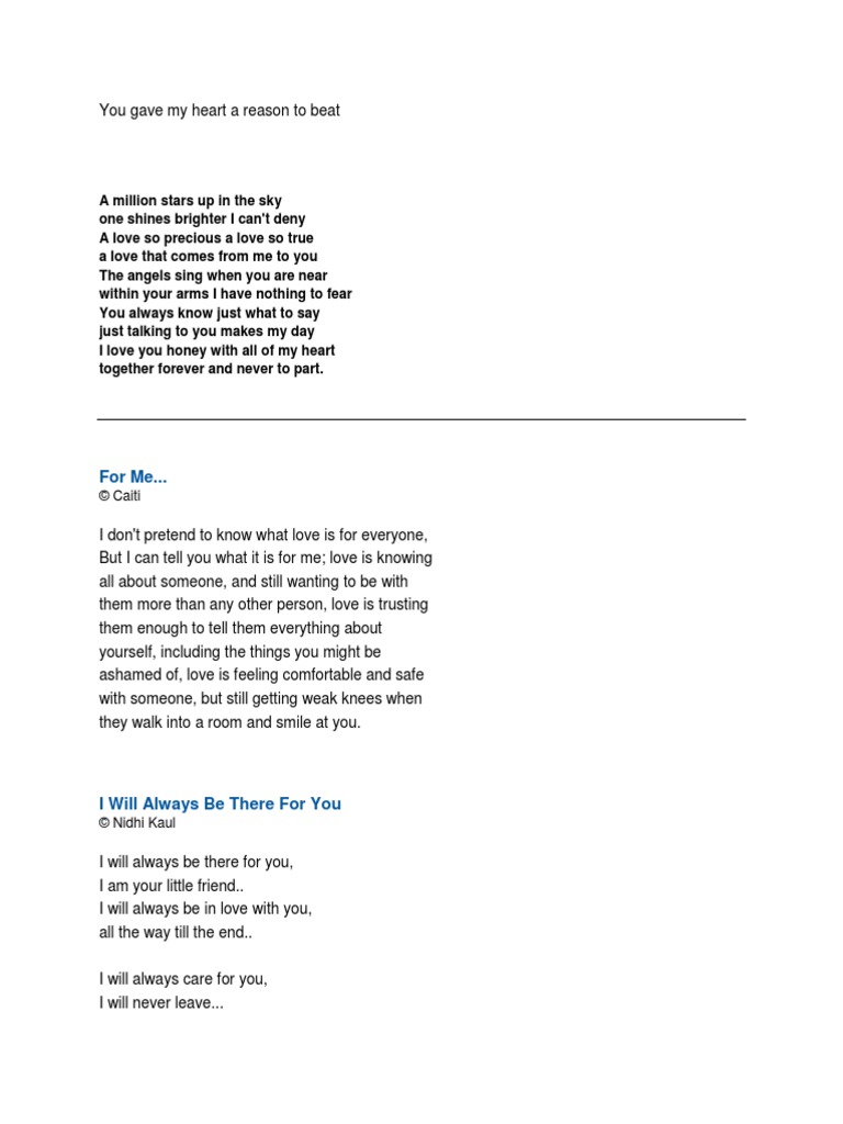 Poem About Missing | PDF