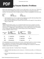 Enzyme Kinetics Practice Problems | PDF | Enzyme Kinetics | Enzyme ...