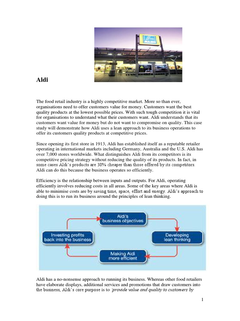 Aldi 2014 Case Study | PDF | Lean Manufacturing | Employment