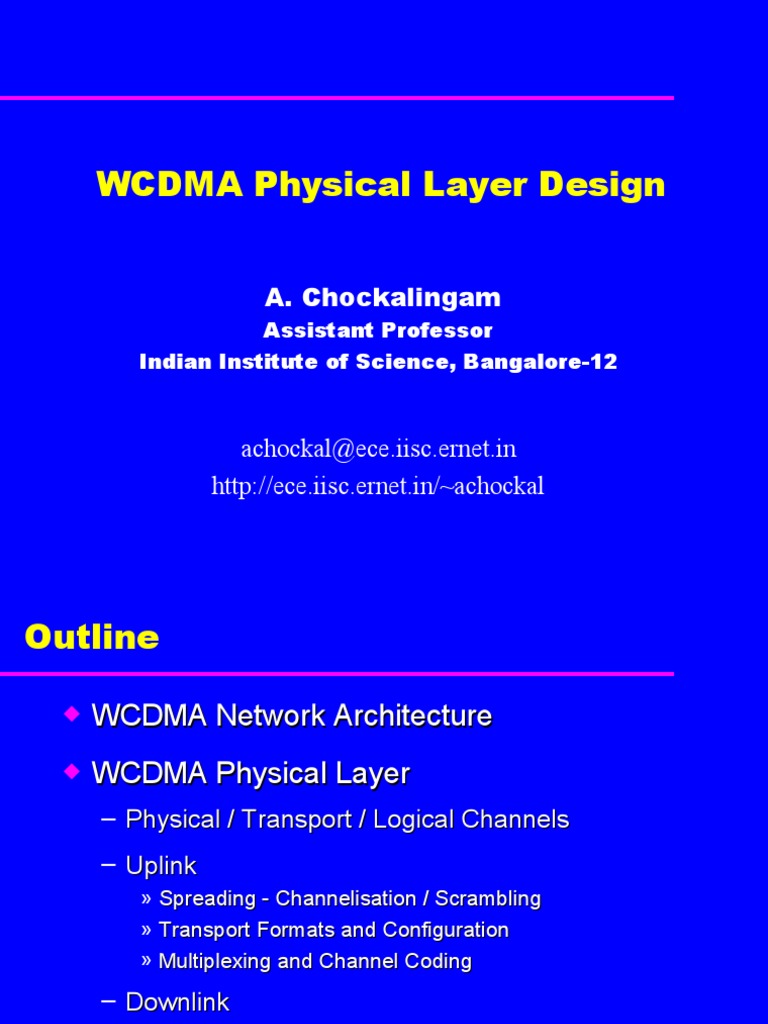 UMTS Physical Layer | PDF | 3 G | Multiplexing
