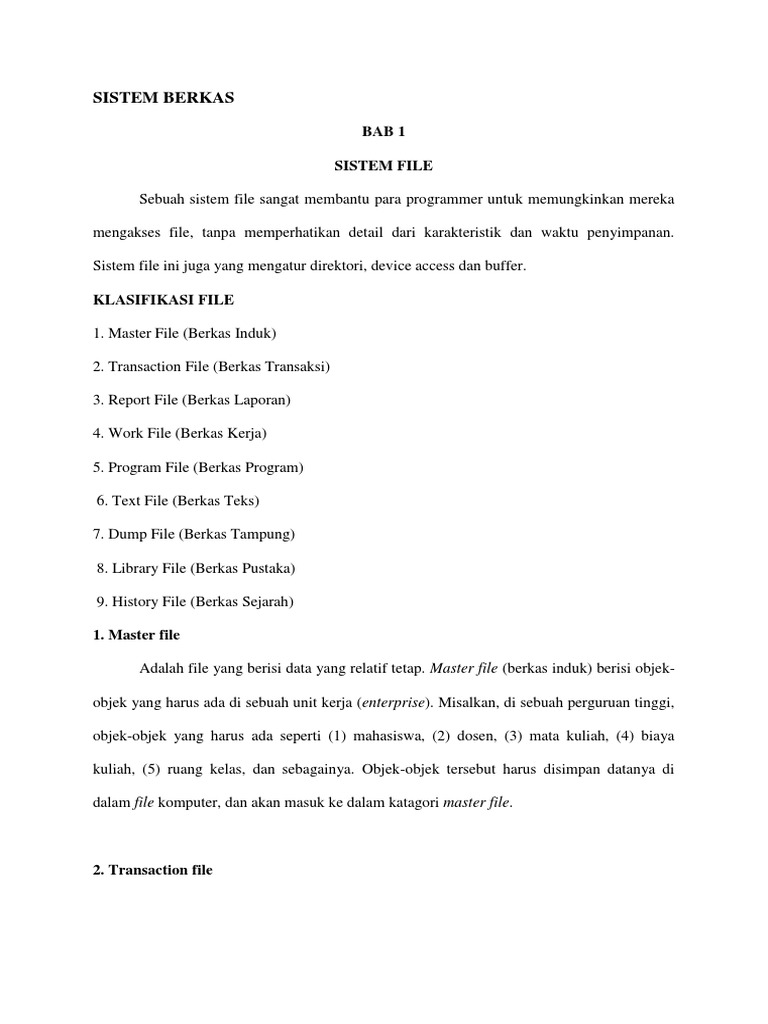 Klasifikasi dan Akses File | PDF | Komputer