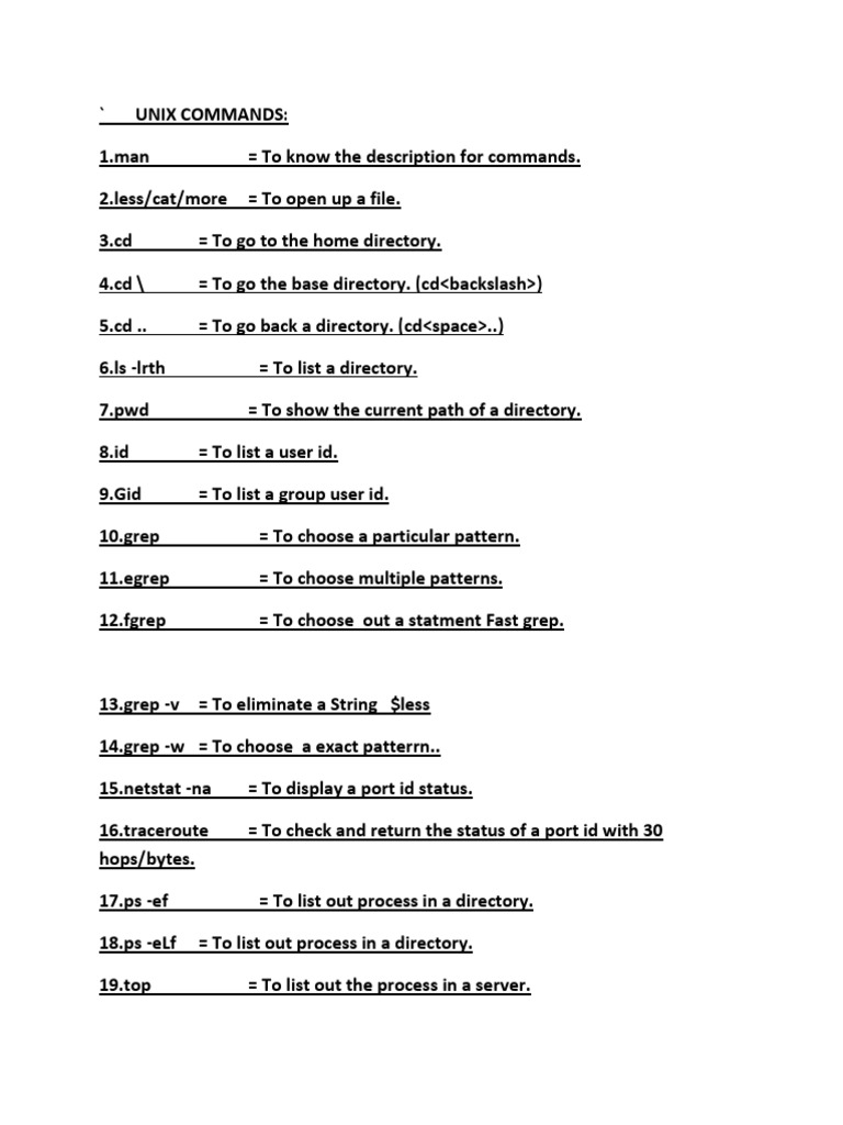 Unix Commands | PDF | Unix | Computer File Unix Commands | PDF | Unix | Computer File
