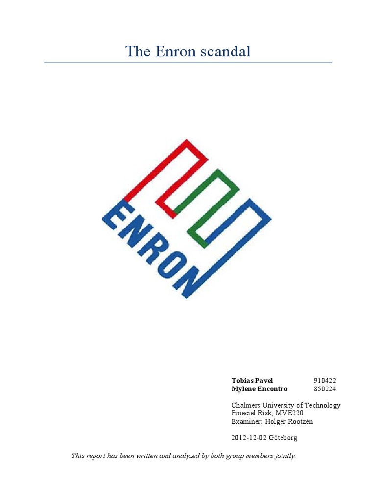 Enron Pdf Pdf Enron Mark To Market Accounting