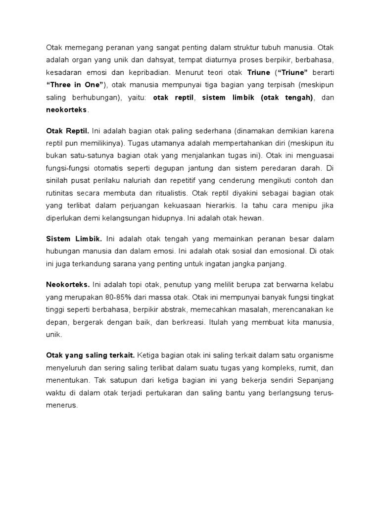 Teori Otak Triune | PDF