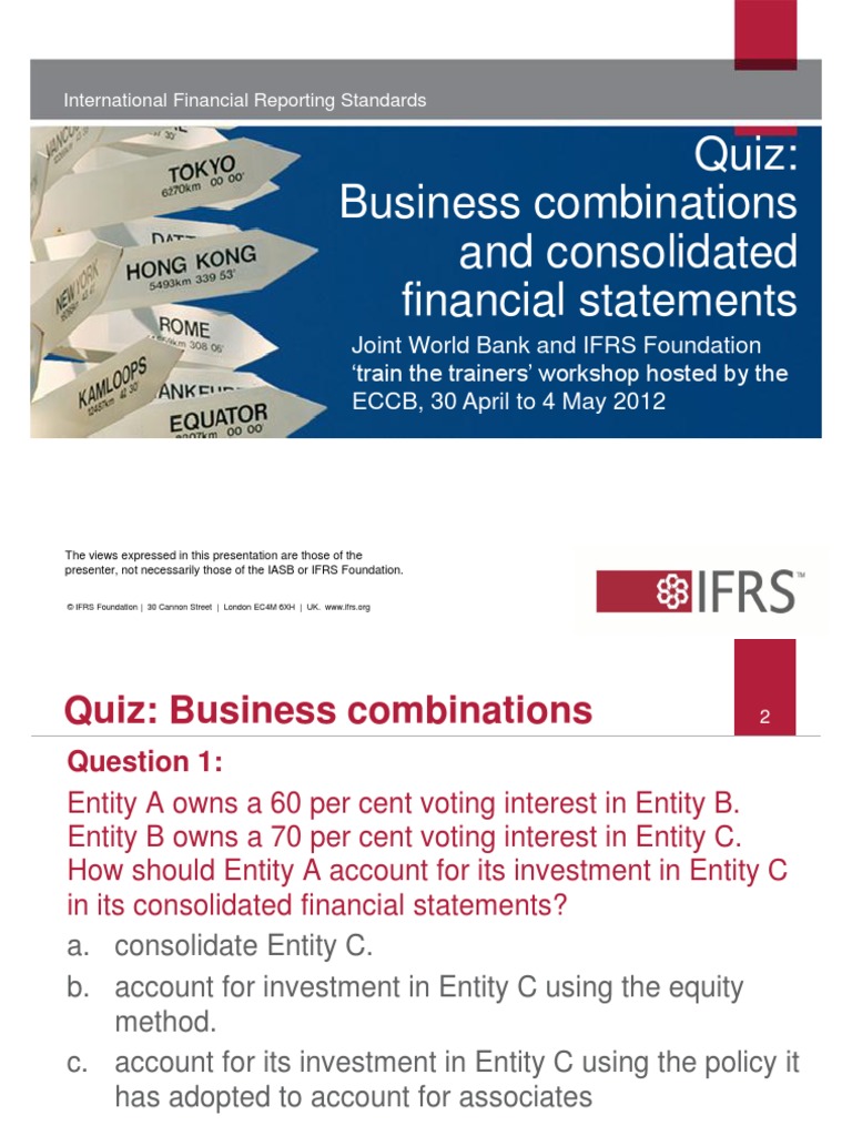 Quiz Business Combinations | PDF | Investment Management ...
