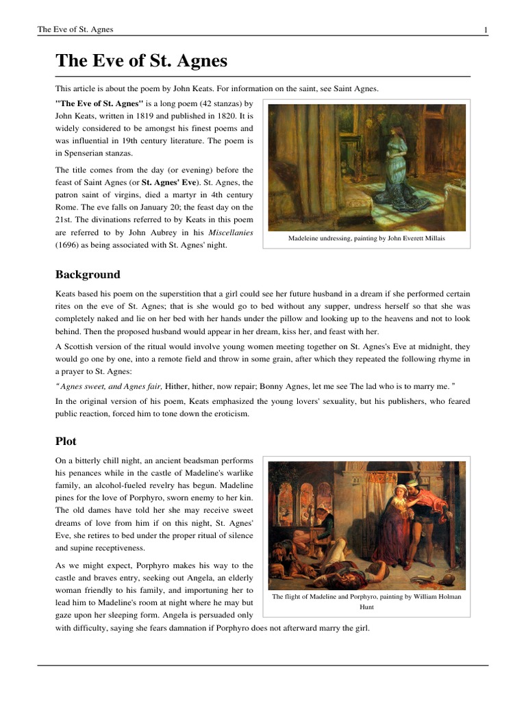 The Passionate Escape: A Summary and Analysis of John Keats's Narrative ...