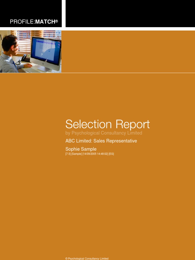 Profile:Match: by Psychological Consultancy Limited | Download Free PDF ...