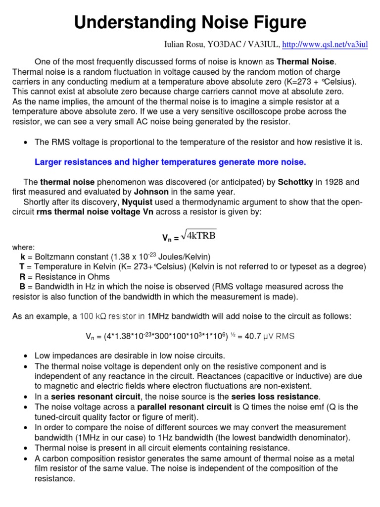 Understanding Noise Figure | PDF | Field Effect Transistor | Amplifier