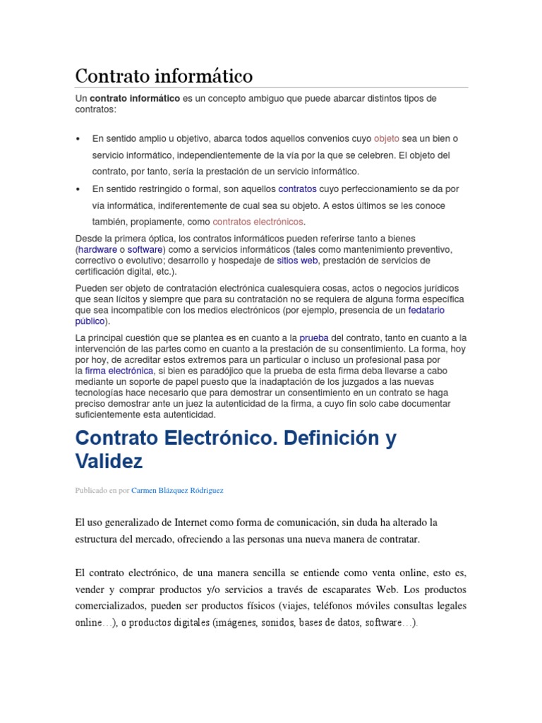 Contrato Informático | PDF