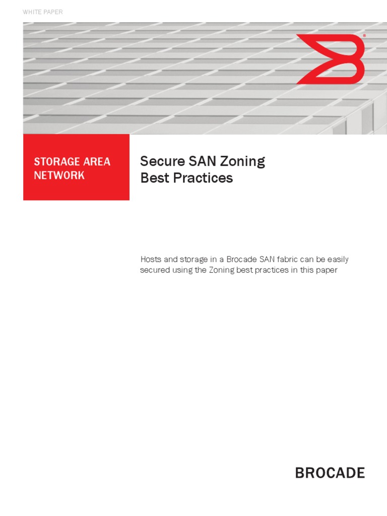 Secure SAN Zoning Best Practices | PDF | Computer Data | Digital Technology
