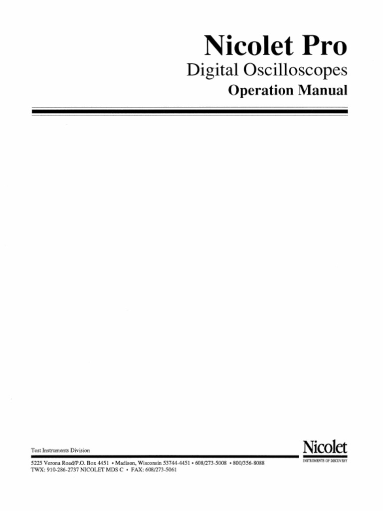 Nicolet Pro Operations Manual | PDF | Floppy Disk | Electromagnetic ...