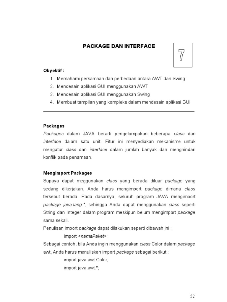 Panduan Paket & Interface Java | PDF