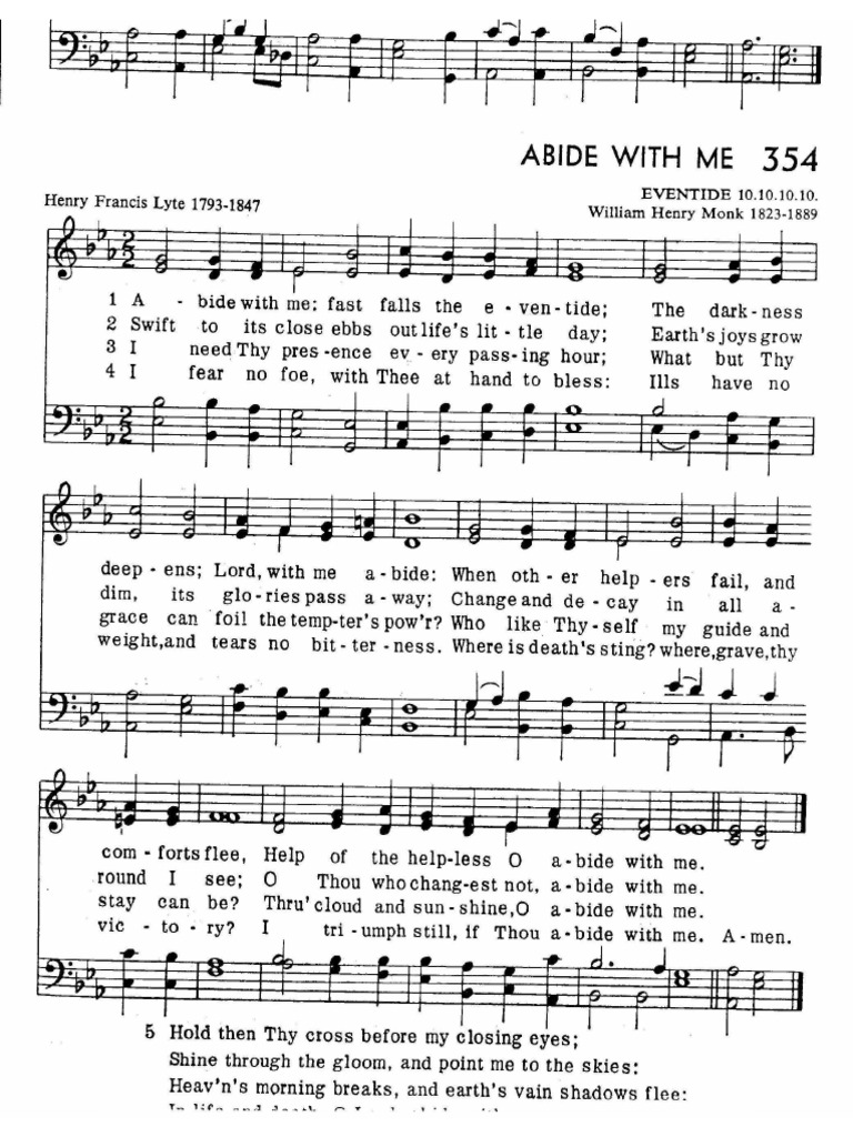 Abide With Me | PDF | Hymns | Religious Songs