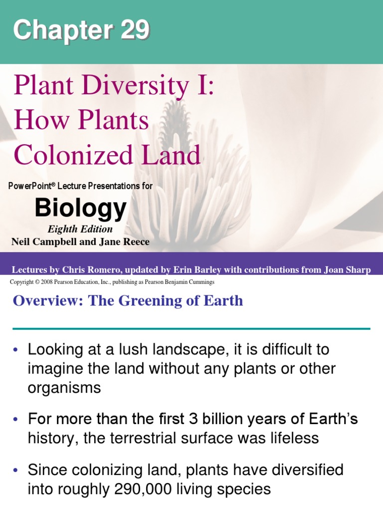 Plant Diversity I: How Plants Colonized Land: Biology | PDF | Spore | Fern