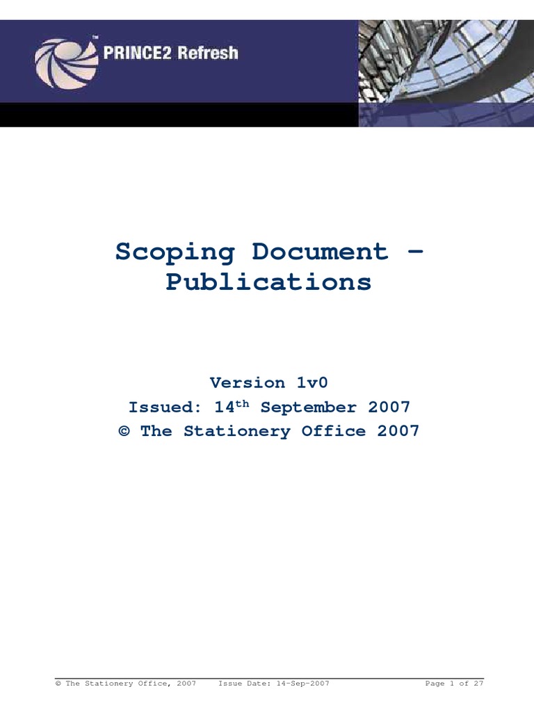 Scoping Document | Agile Software Development | Project Management