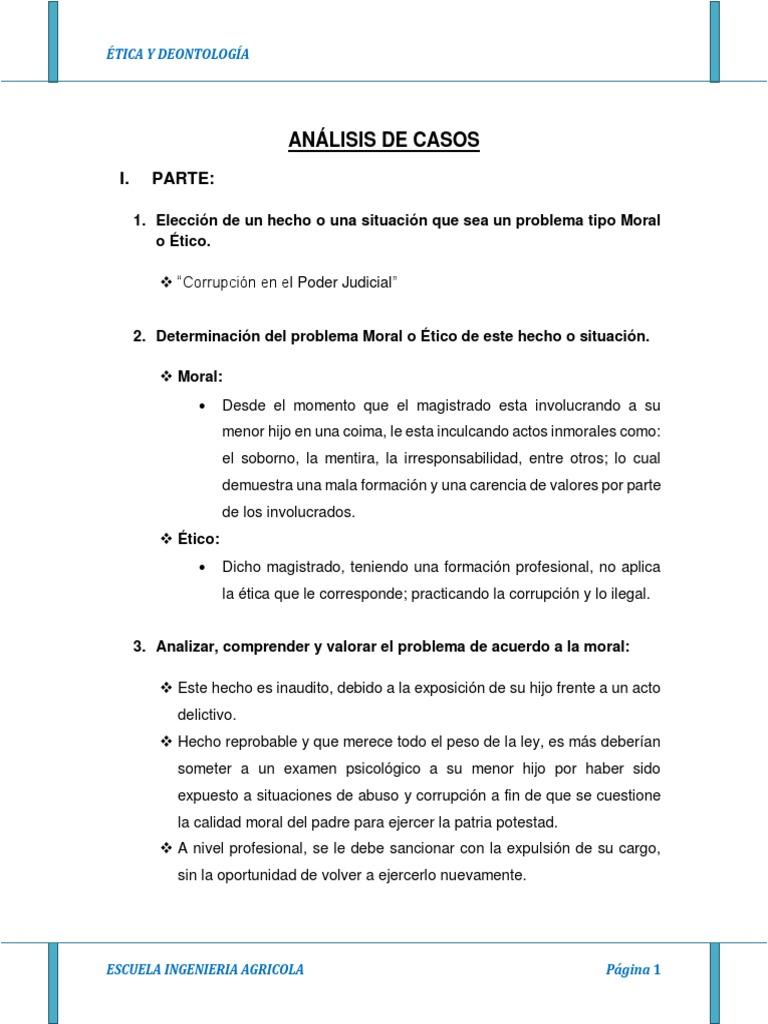 Análisis de casos.pdf | Ética profesional | Estereotipos